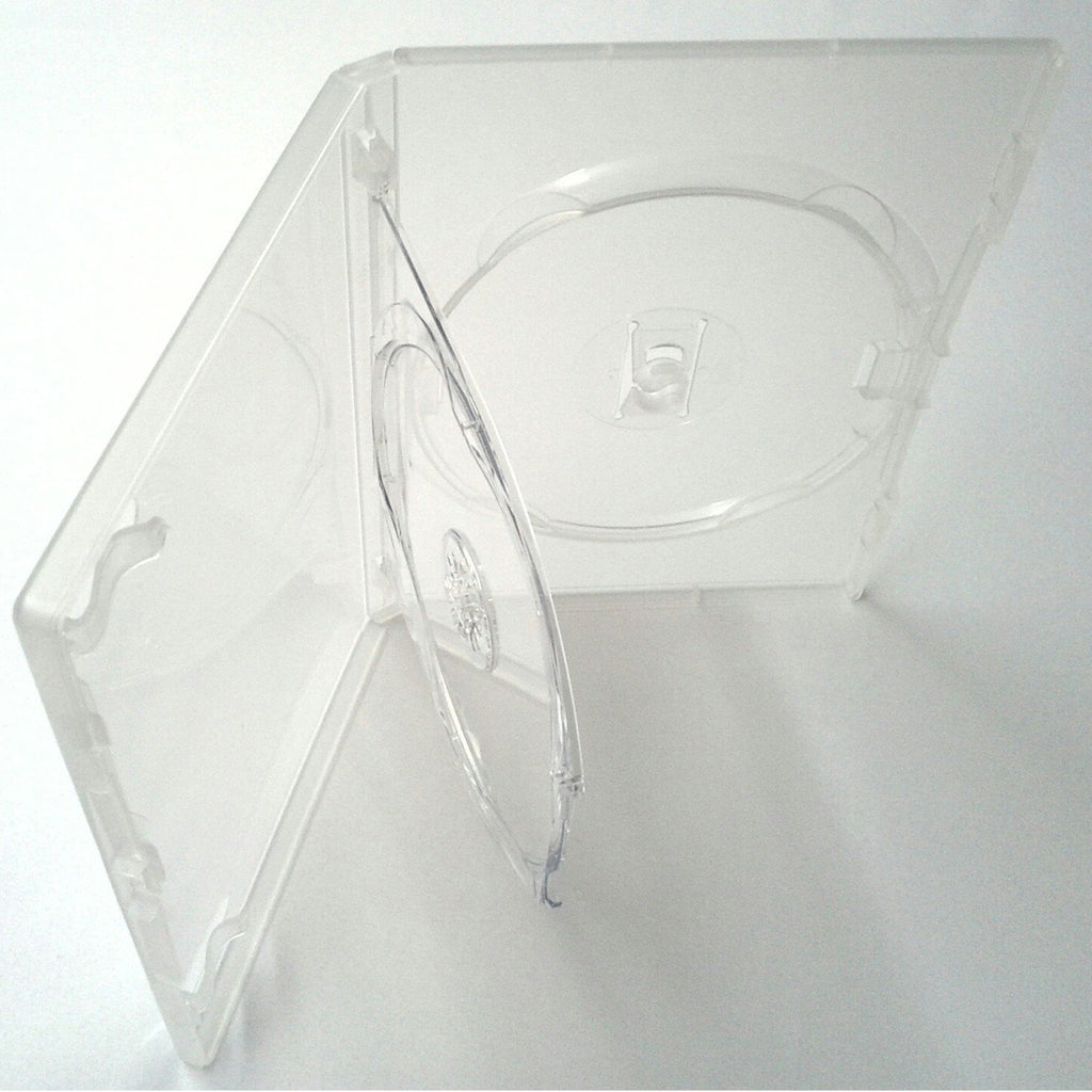 Genuine Amaray 3 Way DVD Case Clear with Double Tray – Media Replication